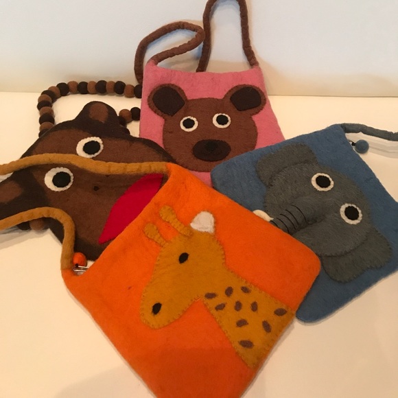 Handmade | Accessories | Kids Animal Purse Elephant Monkey Bear Giraffe ...